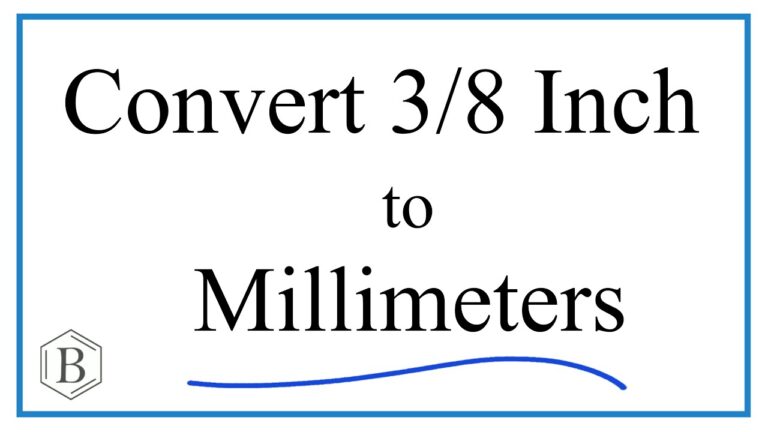 Comment convertir 3/8 pouce en millimètres ? - PLMSOSFUITE